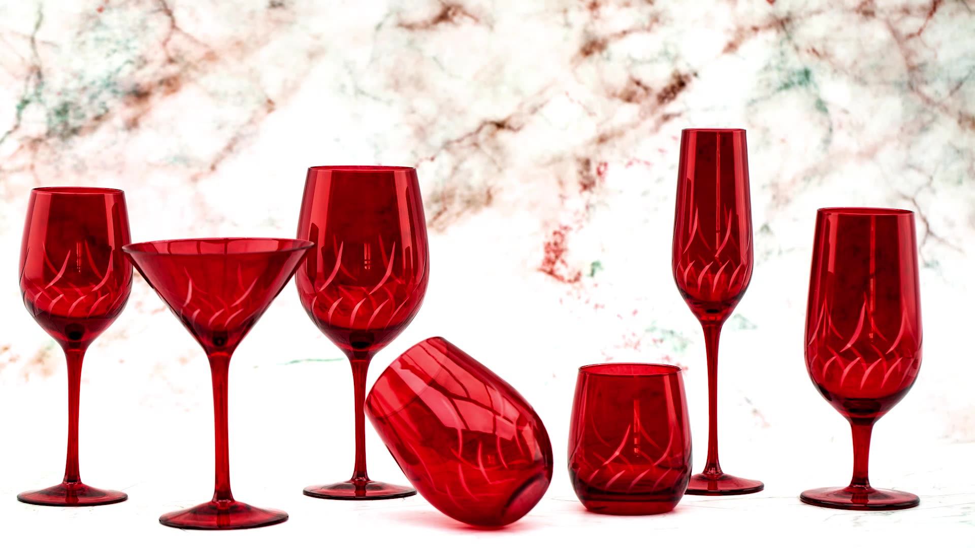 Copas De Vino Vintage Colored Red Wine Glass Stemware Wine Glasses Cup ...