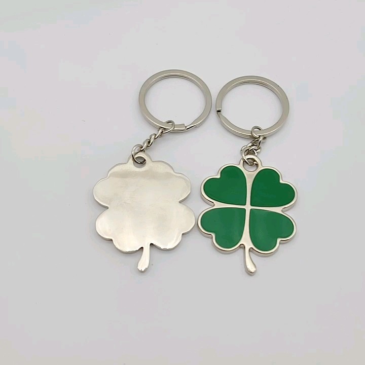 Lucky Four Leaf Clover Shaped Fashion Keychain Chain Holder Bag Clasp ...