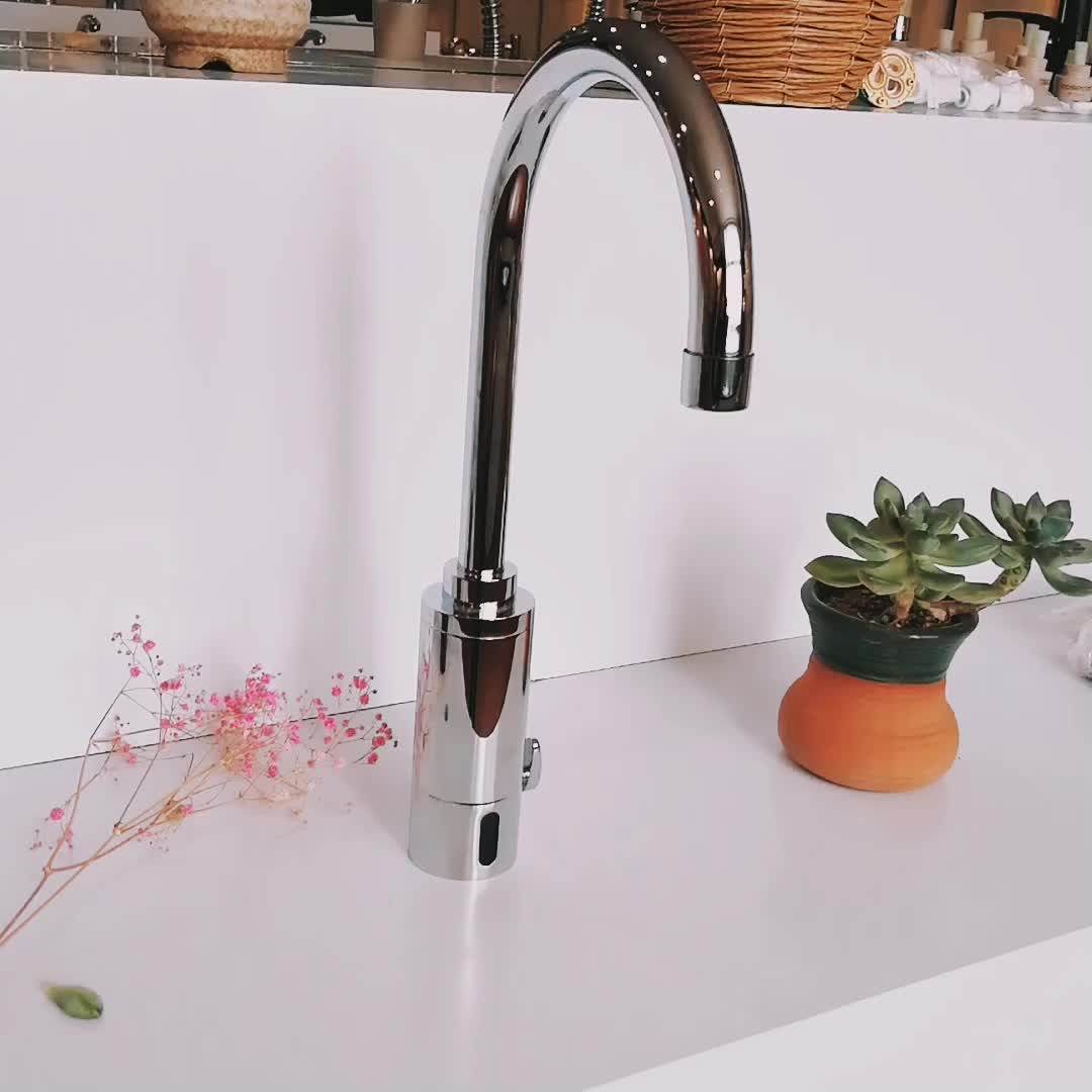 Chinese Brass Touchless Hand Free Electric Basin Water Faucet - Buy ...