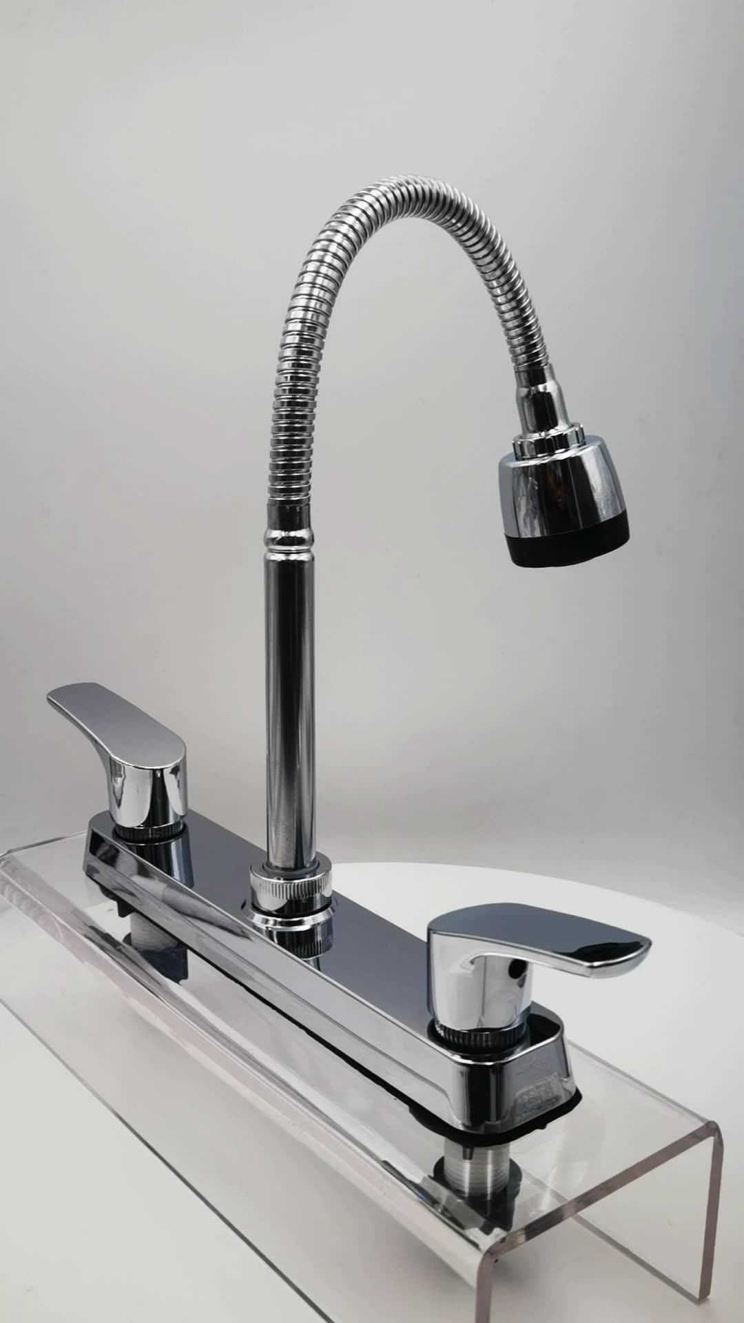 Plastic Body 8 Inch Sink Faucet Abs Plastic 2 Handle Dual Hole Wash ...