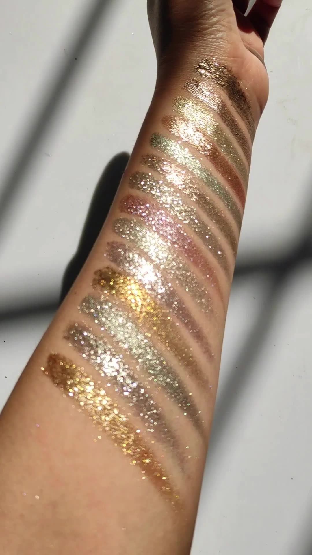 Single Super Sparkle Metallic Eyeshadow Custom Silver Foil Duochrome ...