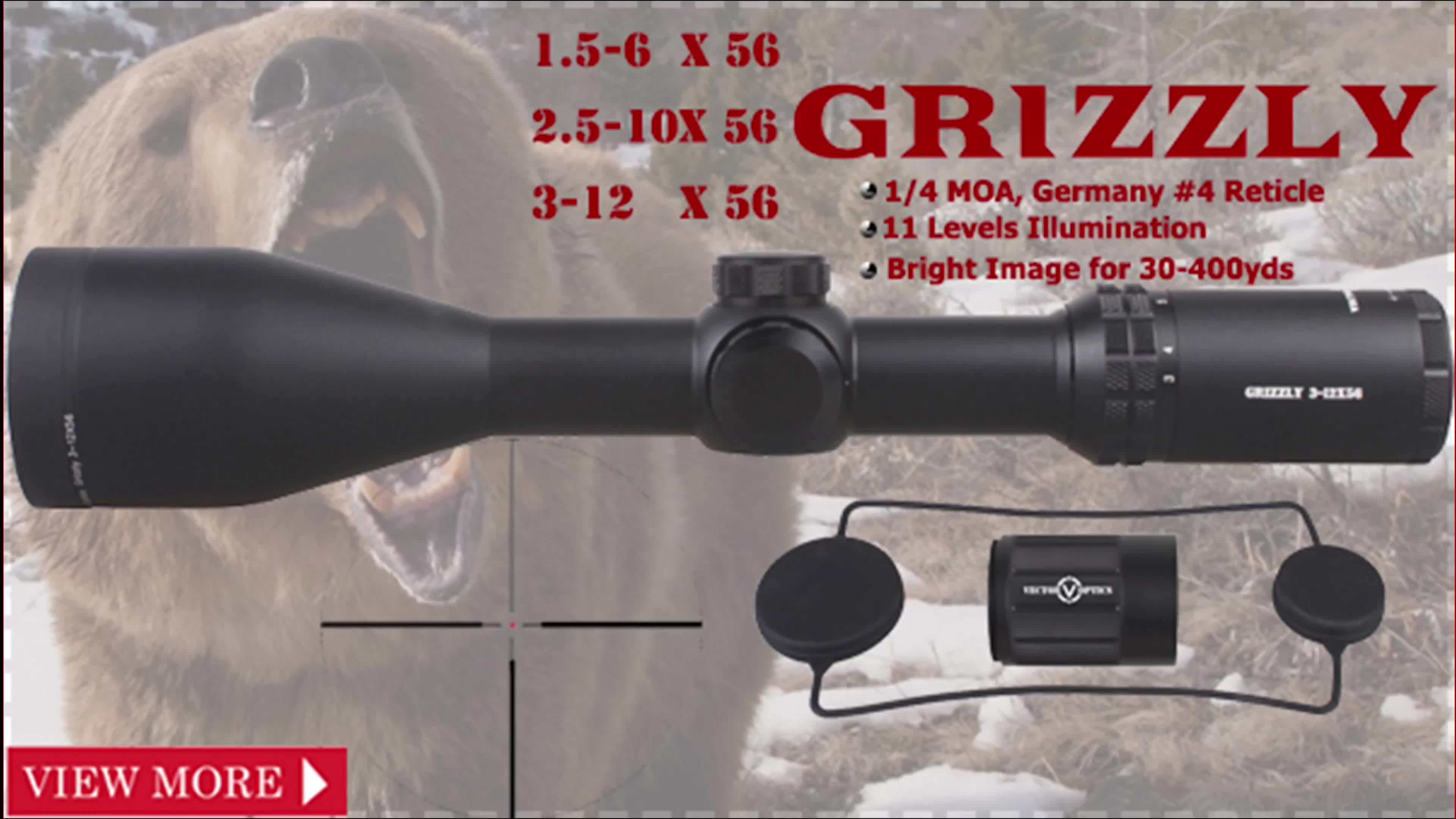 Vector Optics Grizzly 1.5-6x56 2.5-10x56 3-12x56 Riflescope Hunting ...