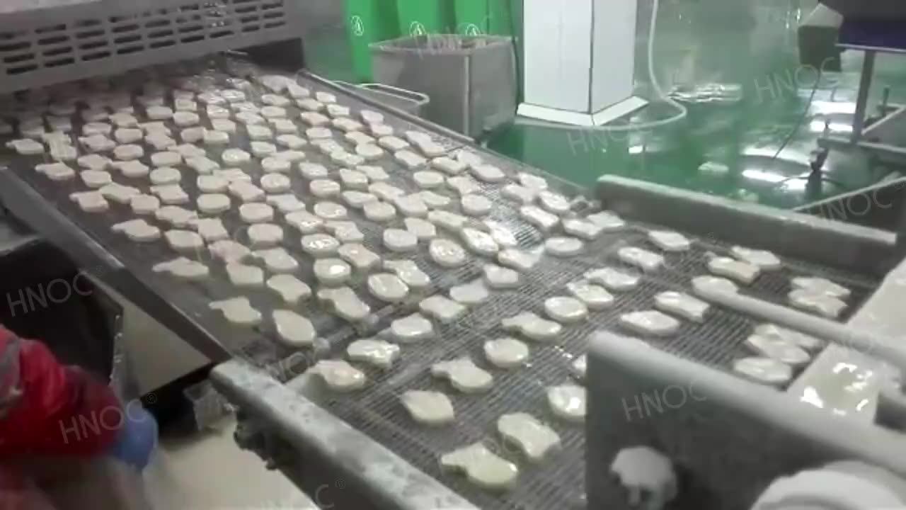 Hnoc Automatic Chicken Nugget Battering Hamburger Patty Production Line ...