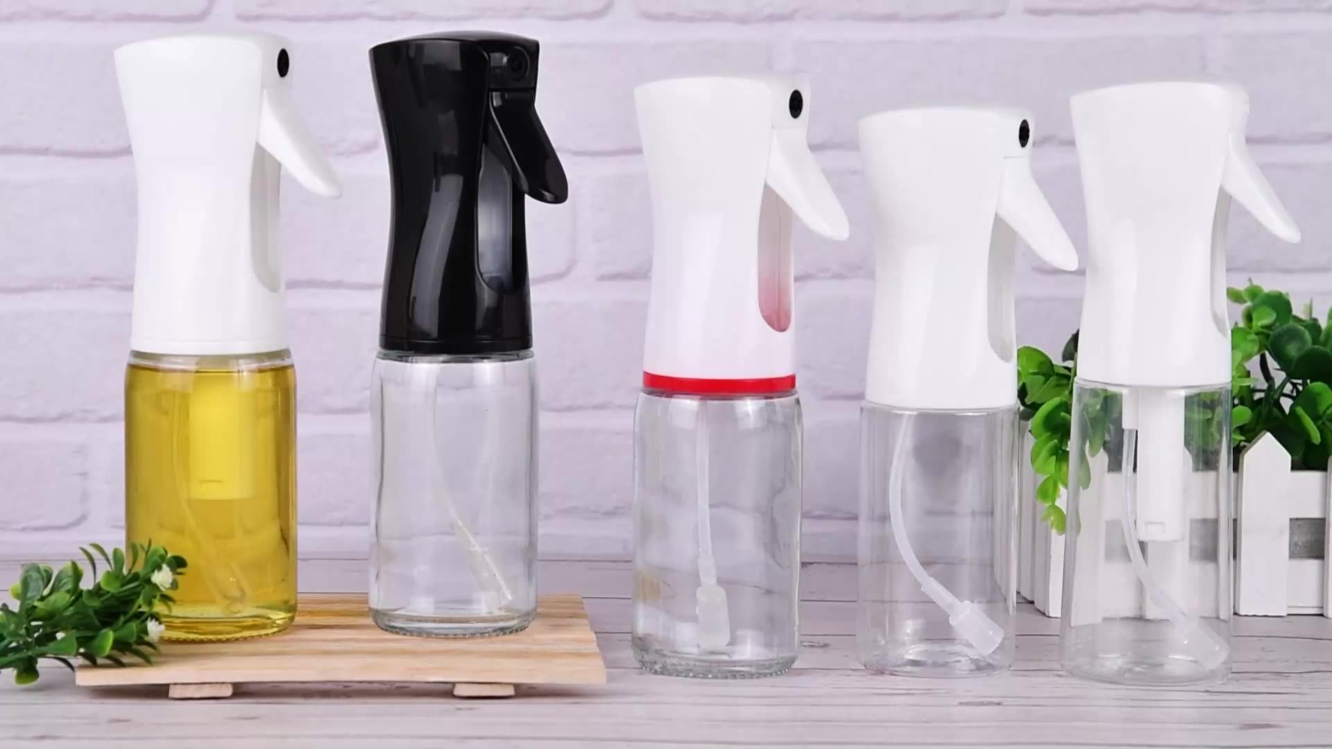 Olive Oil Sprayer For Cooking 200ml Glass Oil Dispenser Bottle Spray ...