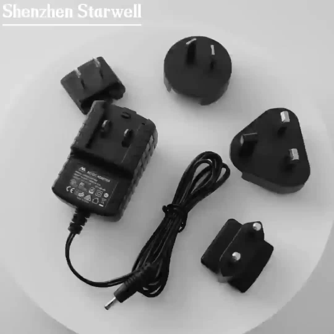 Universal Adapter 5v 2a Interchangeable Plugs Uk Us Au Uk Power Adapter ...