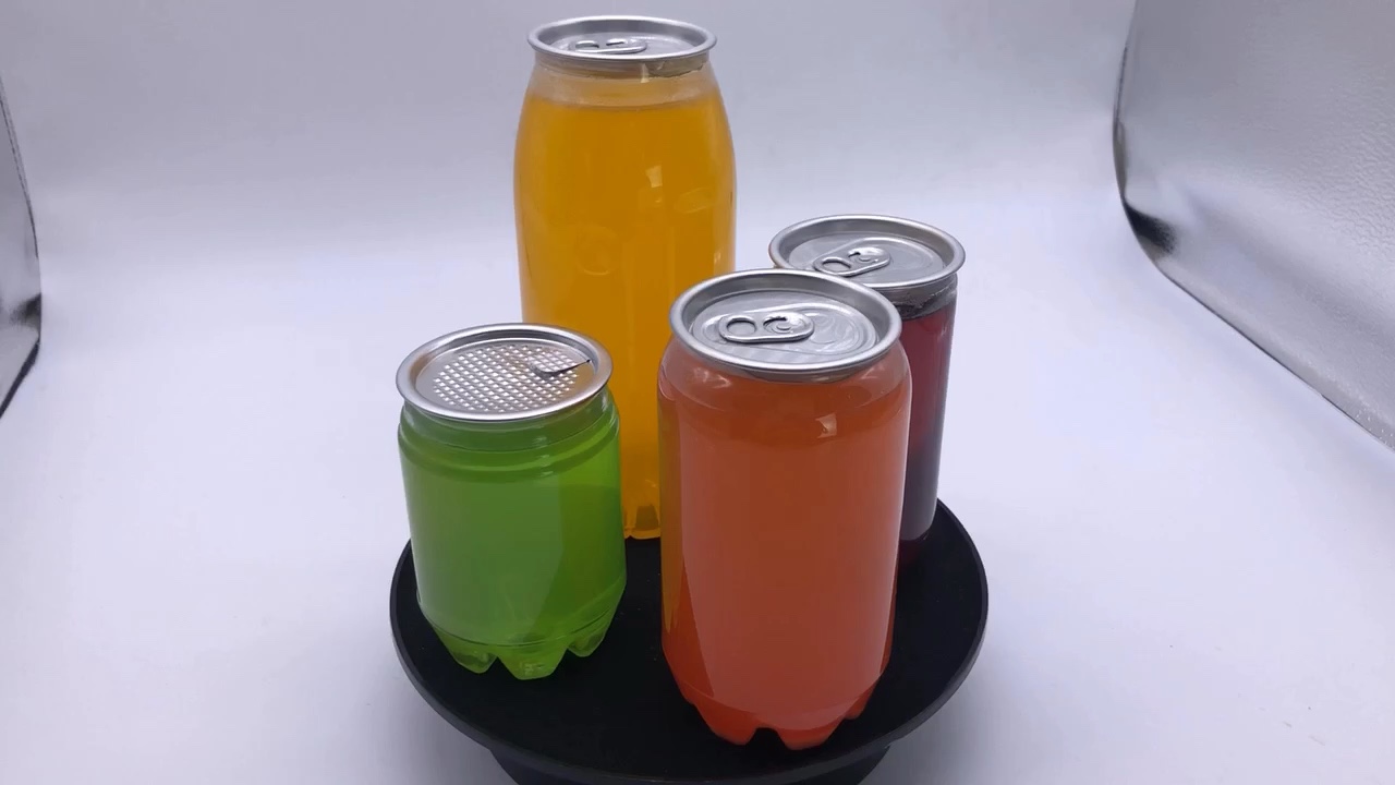 Clear Transparent Pet Plastic 250ml 350ml 400ml 500ml 650ml Easy Open Can For Soft Drink,Juice ...