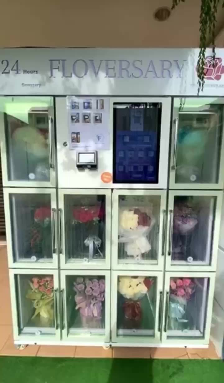 New Trend Automatic Flower Vending Machine Subway Use Fresh Flower ...