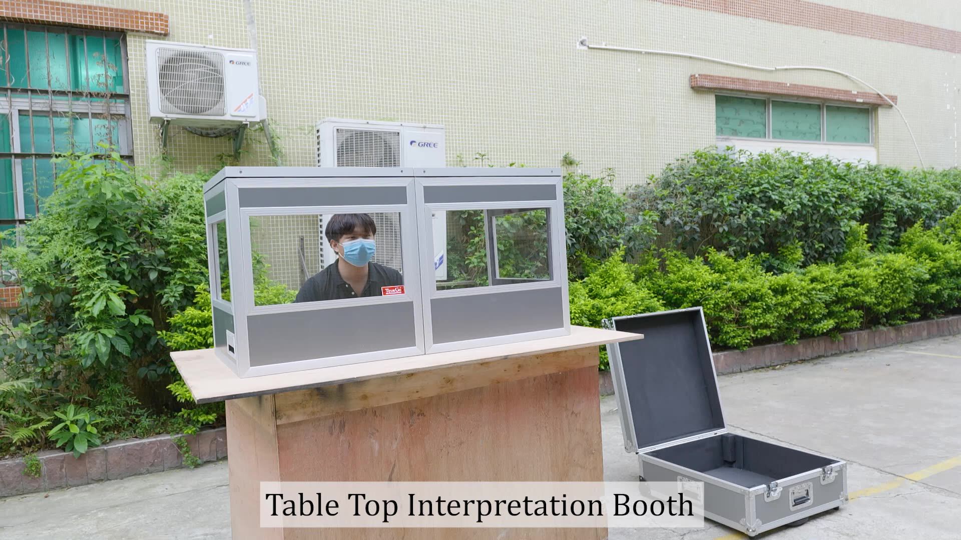 Tourgo Lightweight Table Top Translation Booth For 2 Interpreters - Buy ...