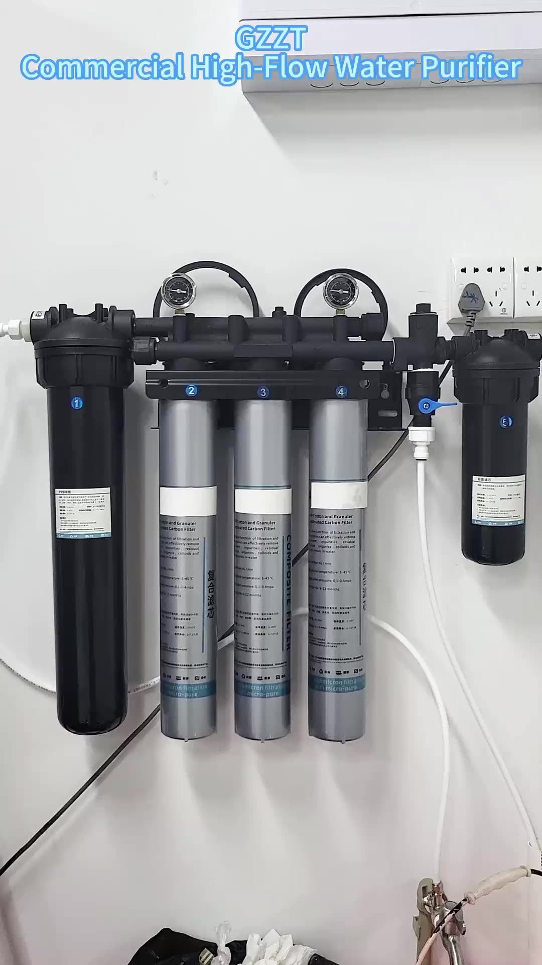 Commercial Use Twin Triple Quad Water Treatment Filter System Quick ...