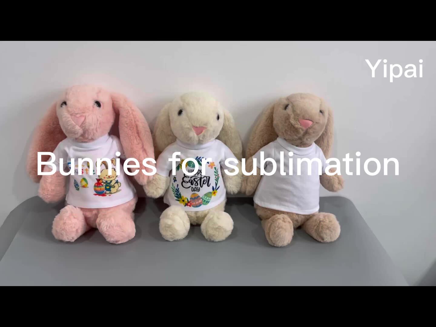 Usa Warehouse Plush Rabbit 35 Cm Sublimation Plush Bunny With Shirt ...