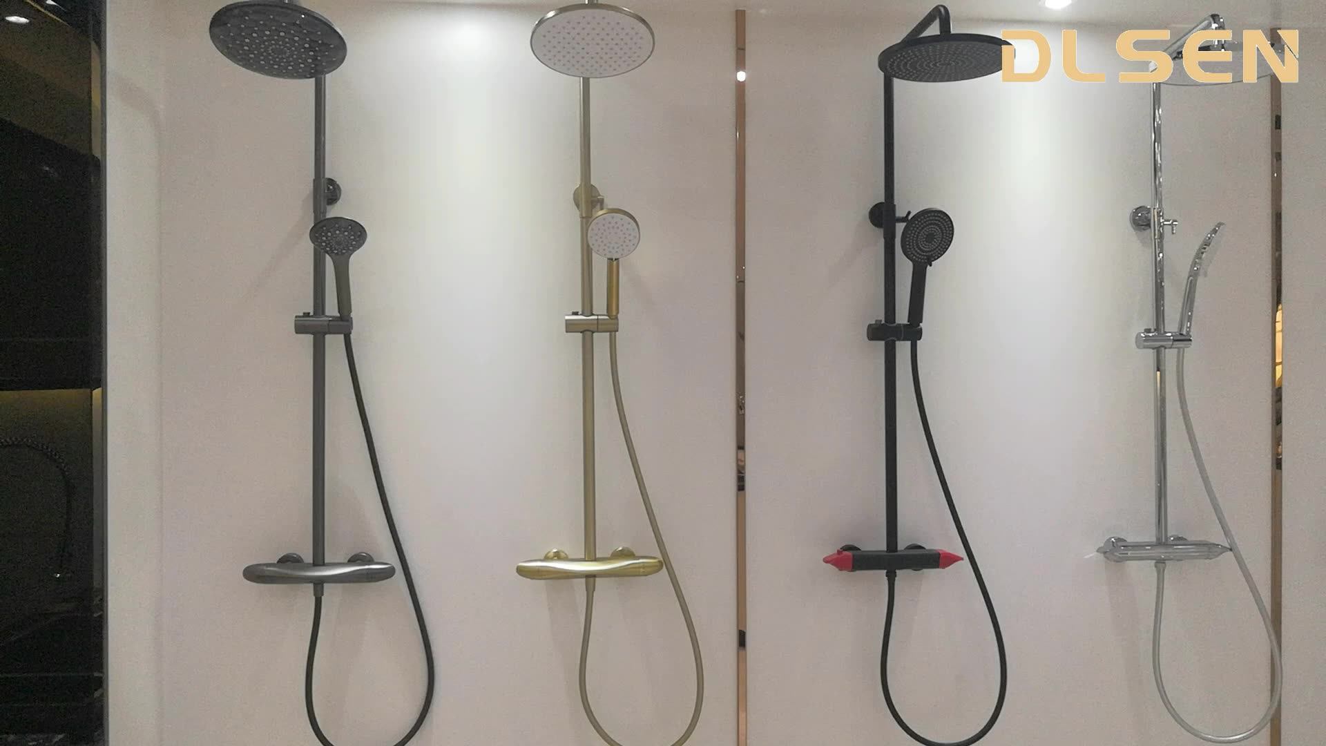 Wall Mount Shower Set 3 Way Shower Mixer Copper Exposed Solid ...