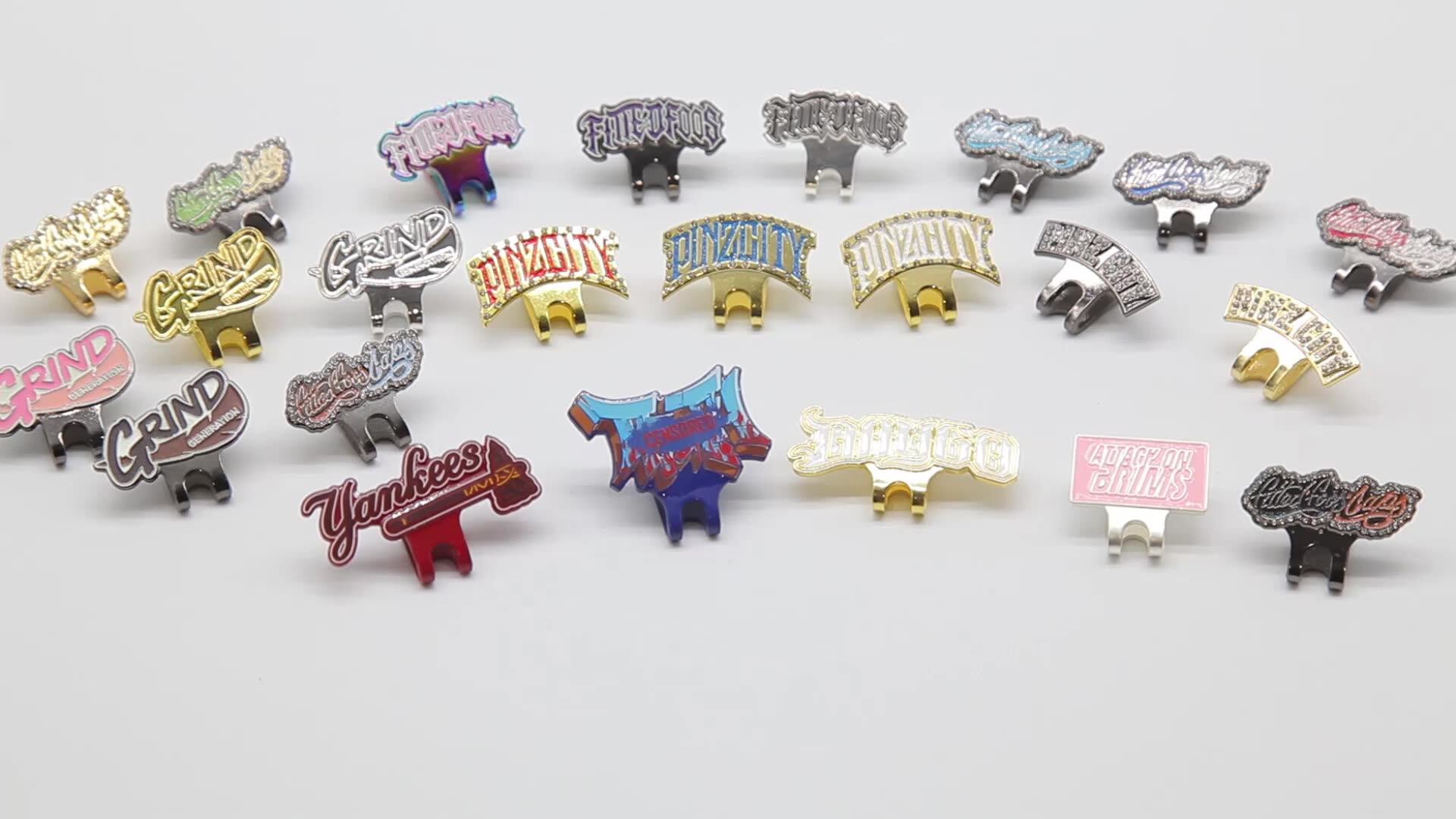 Hight Quality Custom Ball Marker Golf Hat Clip Glitter Metal Bulk ...