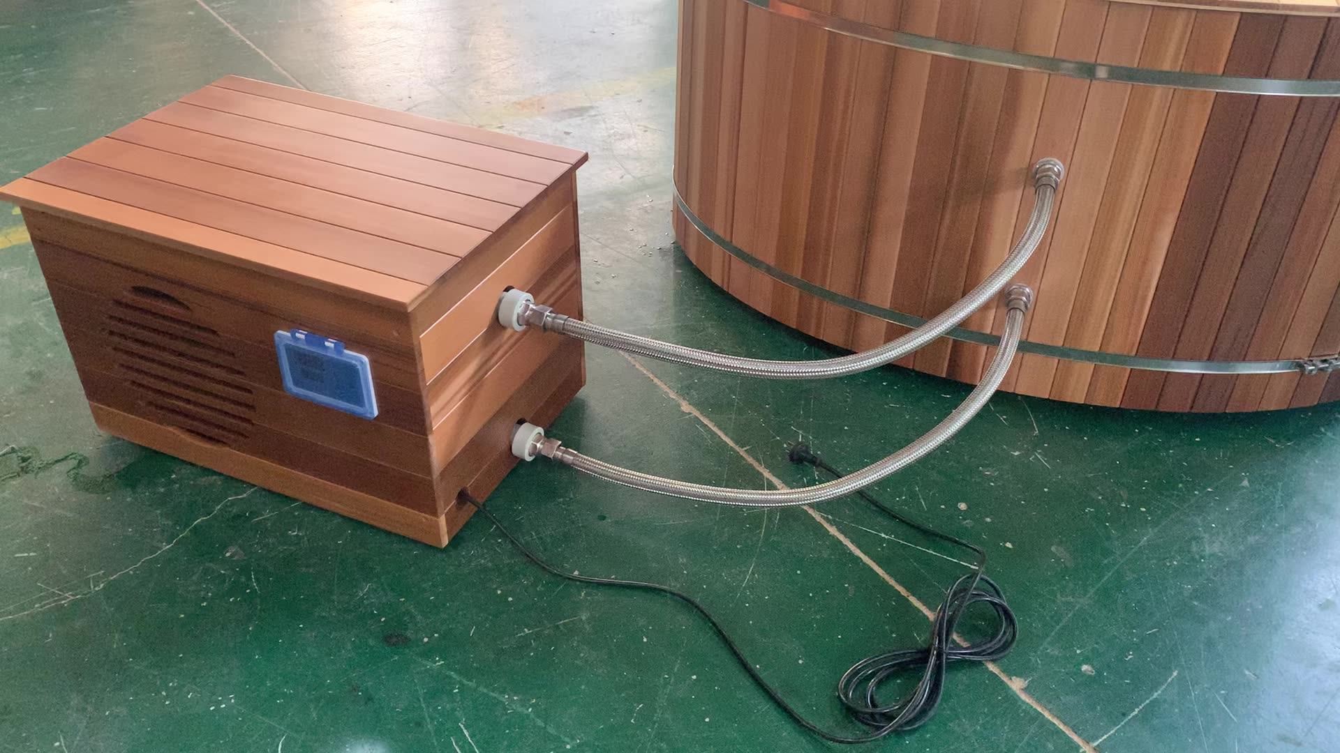 Chiller Tub Cedar Wood Ice Bath Tub Cold Water Bath Barrel Tub Cold ...