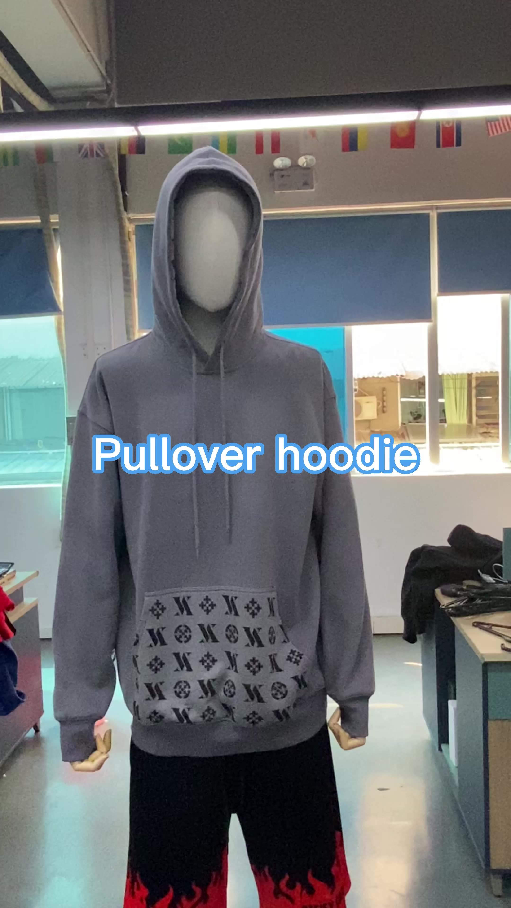 Custom Cotton Heavyweight Distressed Cropped Hoodie Patch Cut And Sew ...