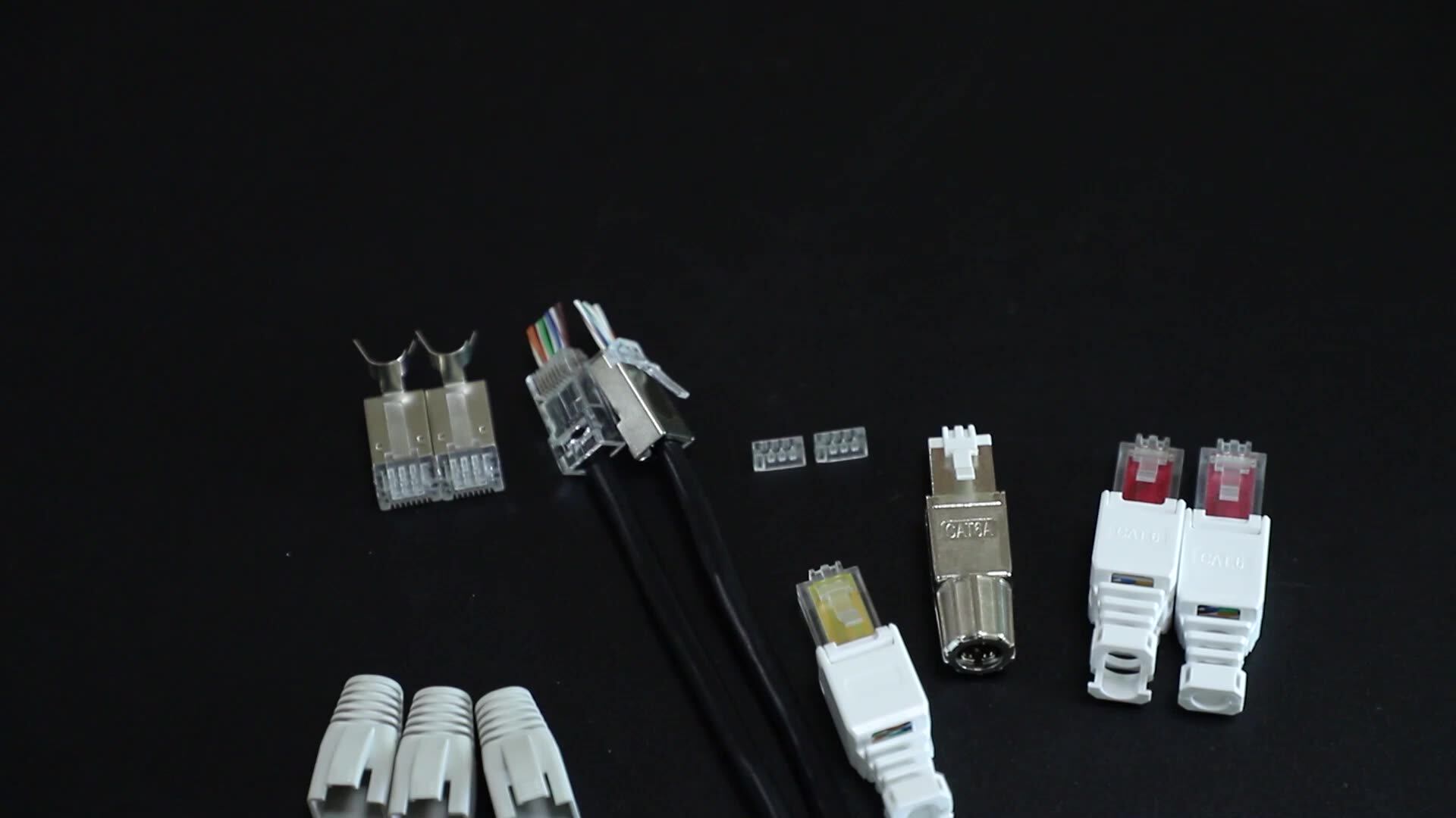 Factory Wholesale Cat6a Plug Stp Rj45 8p8c Toolless Male Plug Connector ...