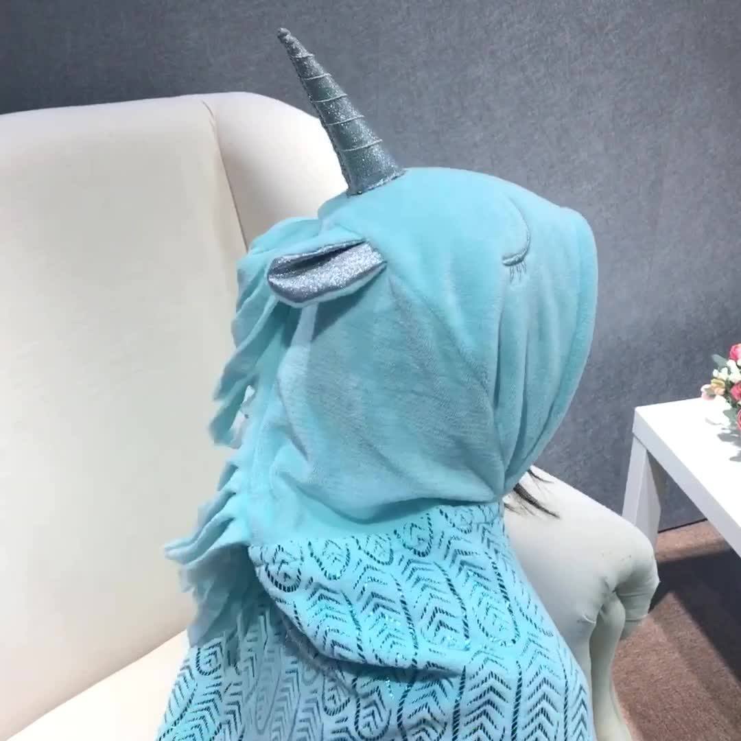 Child Animal Head Shaped Hooded Baby Blanket Adult Hoodie Blankets ...