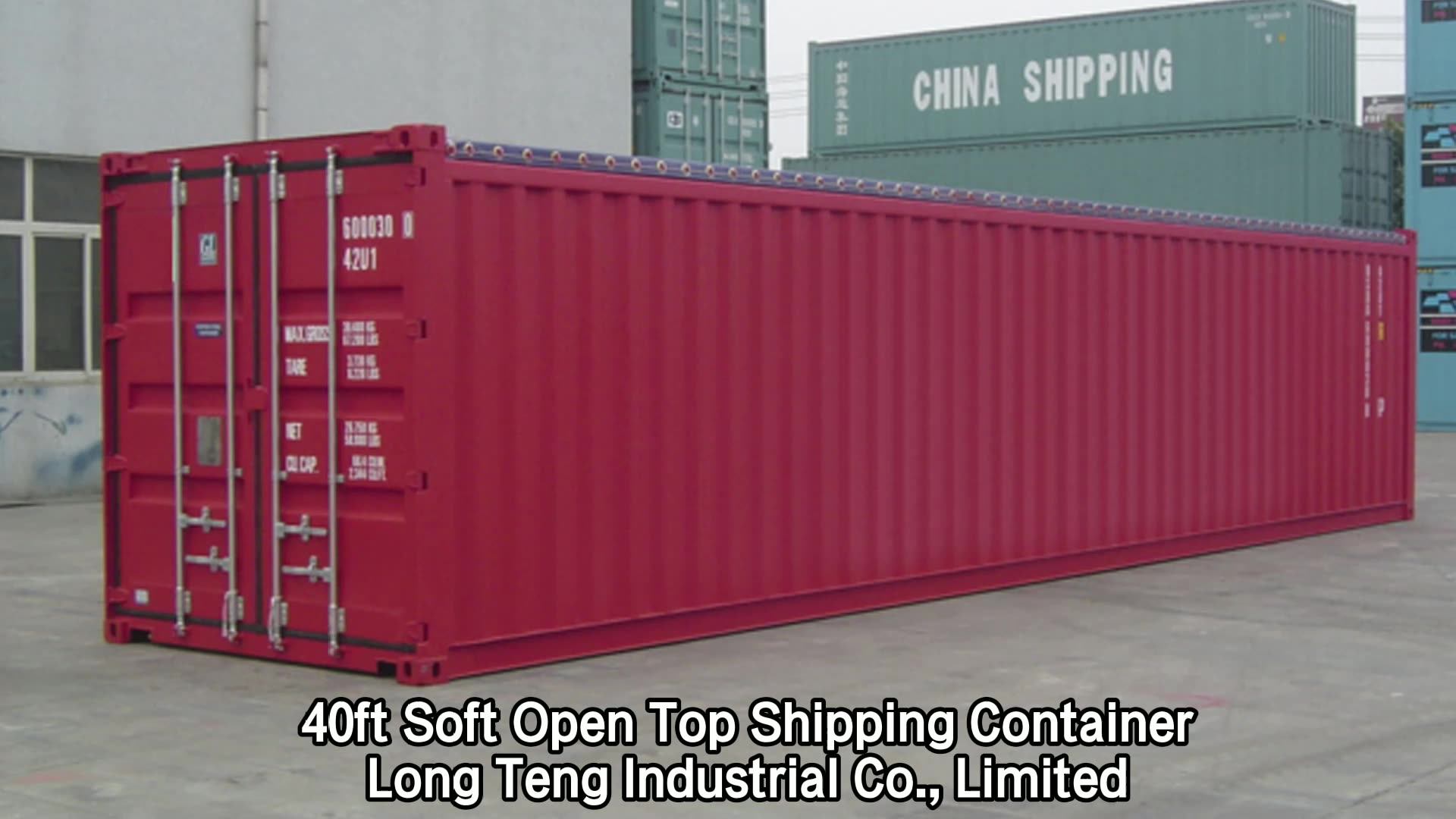 40ft New Open Top Containers With Soft Pvc Tarpaulin - Buy 40 Foot ...