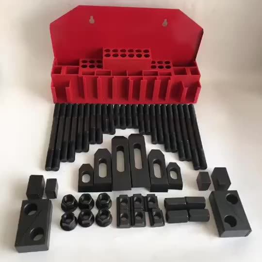 M12 Milling Machine Mill Clamping Tools Kit 58 Pcs Studs Slot Nuts Step ...