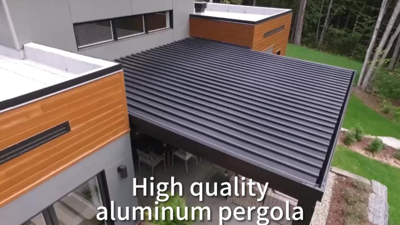Modern Garden Bioclimatica Pergola Motorized Louvre Roof Kits Patio ...