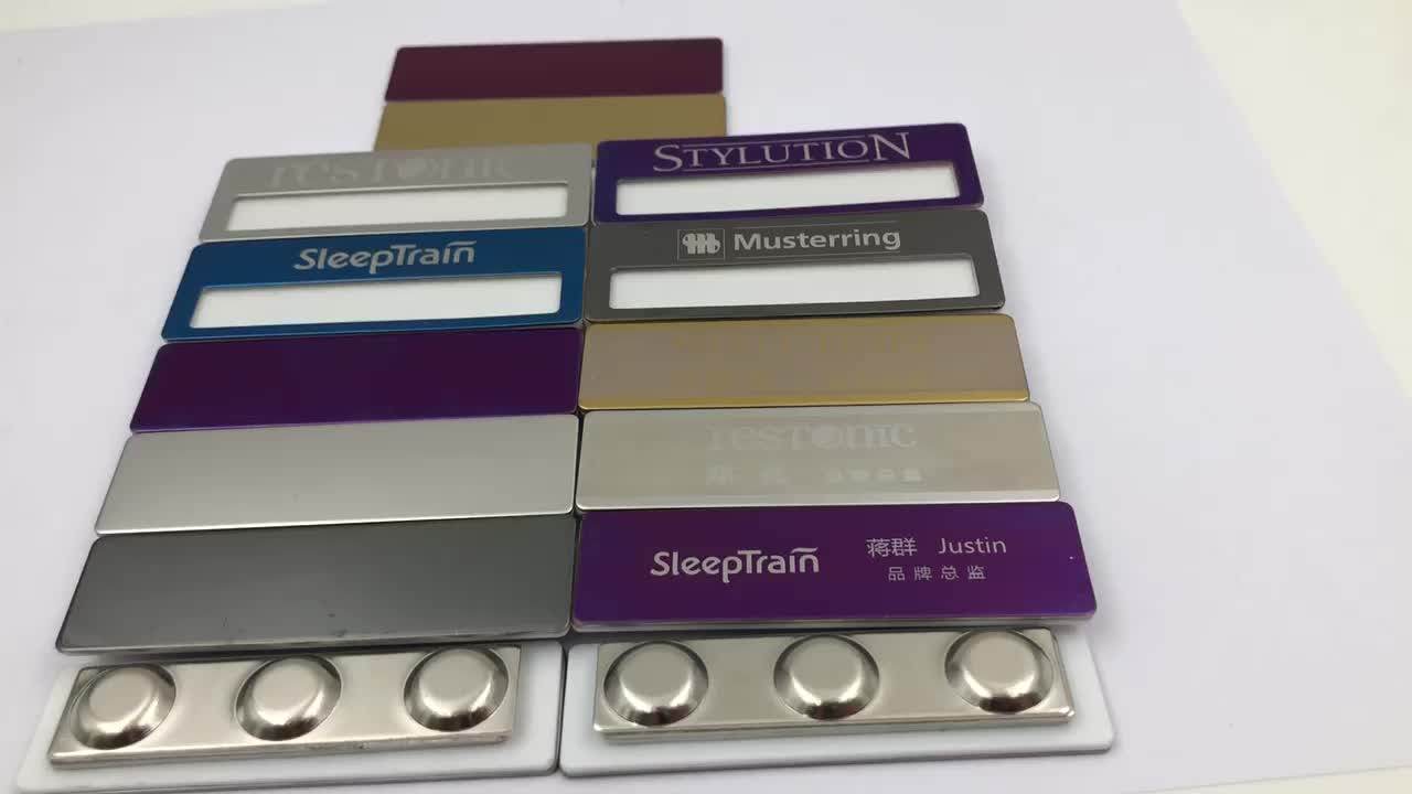 Retail Company Name Badge Magnetic Custom Any Logo Reusable Name Blank ...