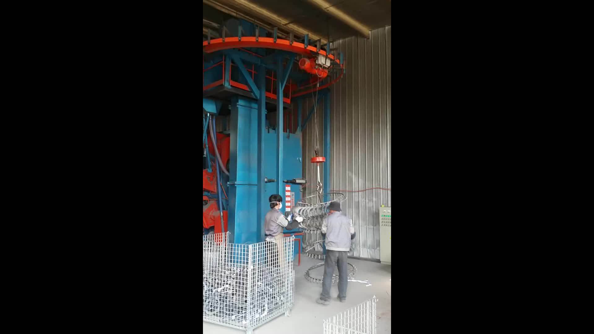 Q48 Overhead Conveyor Catenary Type Shot Blasting Machine With Spare ...