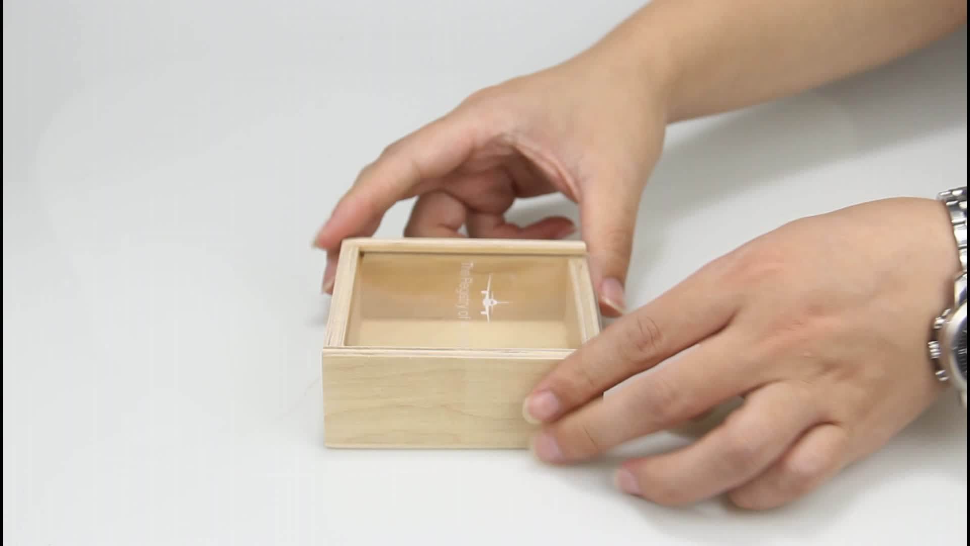 Small Unfinished Wooden Storage Box With Sliding Lid Wooden Packaging ...