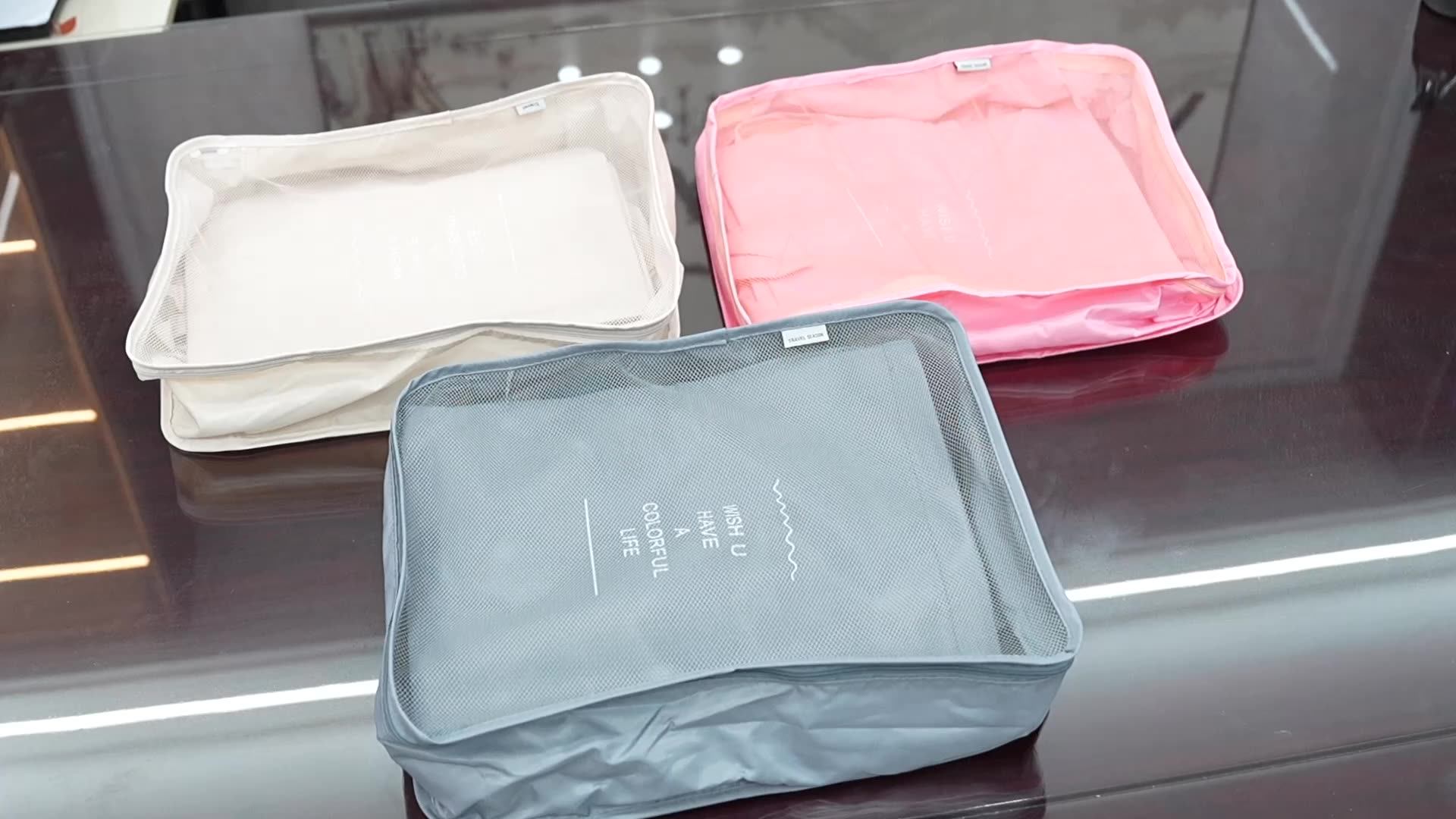 7 Set Packing Cubes Travel Storage Suitcase Packing Set Storage Cases ...