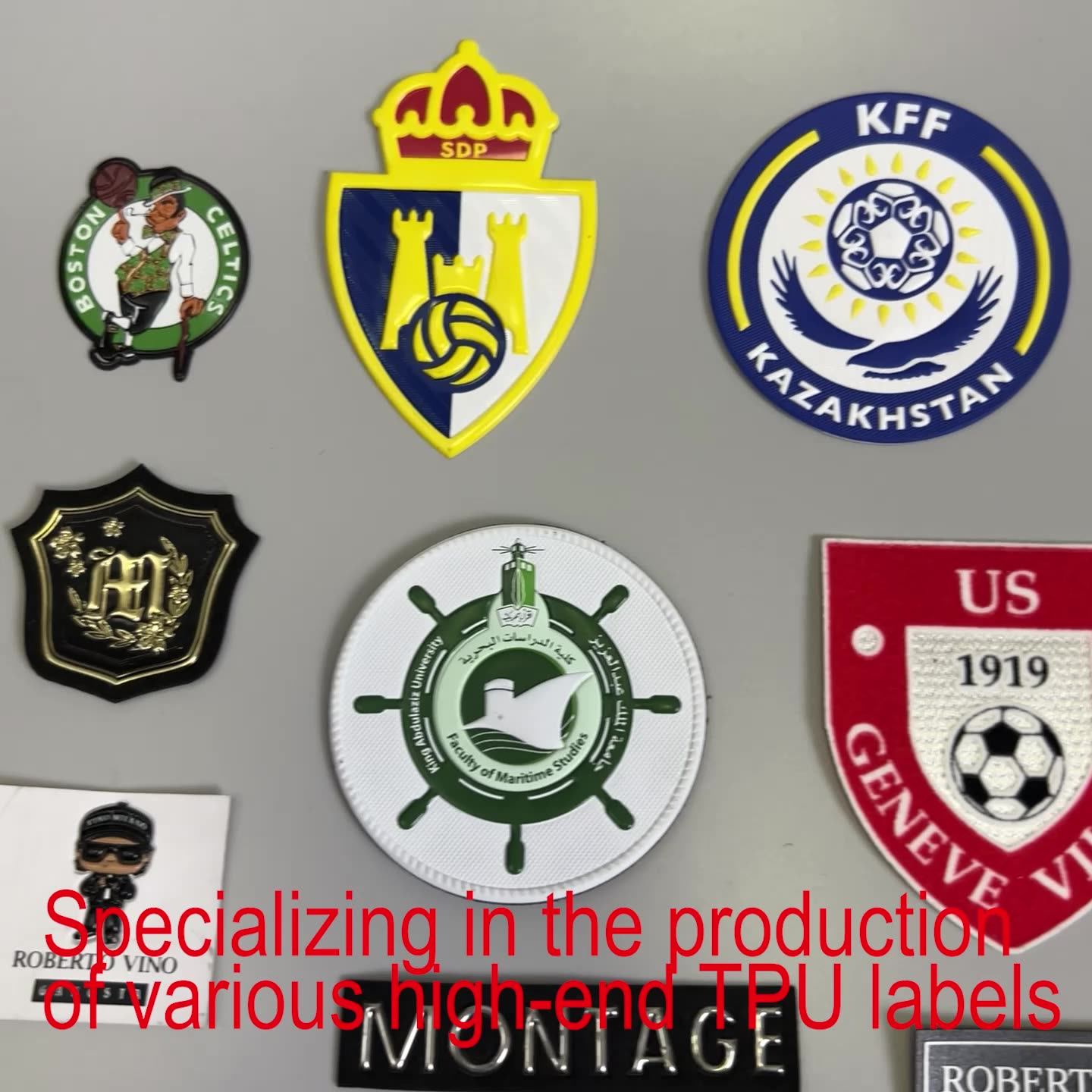 Custom 3d Heat Transfer Tpu Logo Embossed Tpu Badge High Frequency Wave ...