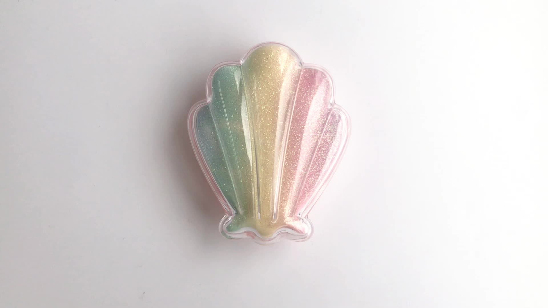 Ombre Gradient Rainbow Sea Shell Detangling Comb Glitter Mermaid Hair ...