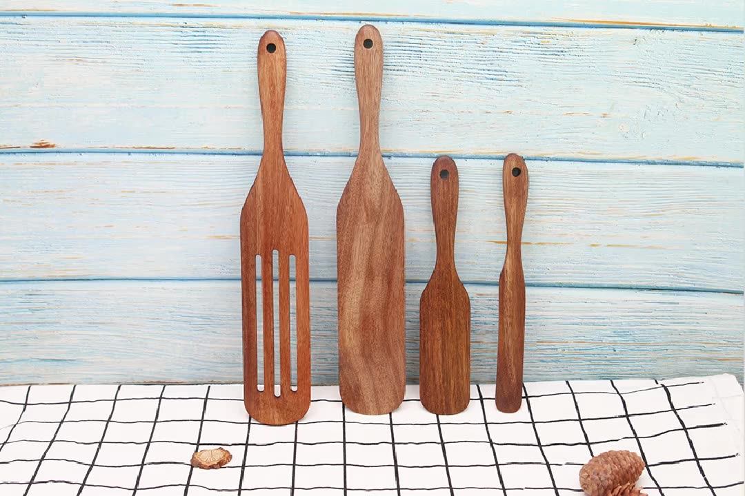Mini Acacia Wooden Kitchen Utensils Items Candy Flour Tea Coffee Spoon ...