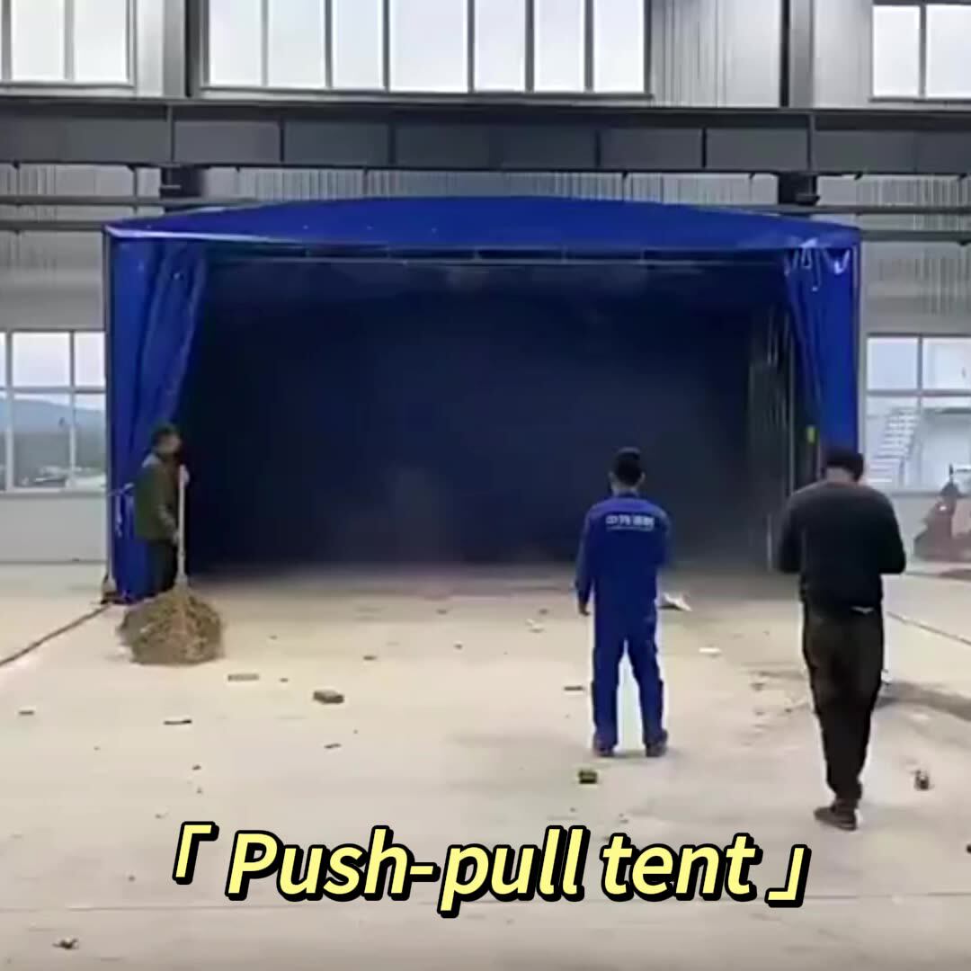 Push Pull Tent Storage Canopy Steel Structure Garage Big Events Canopy ...