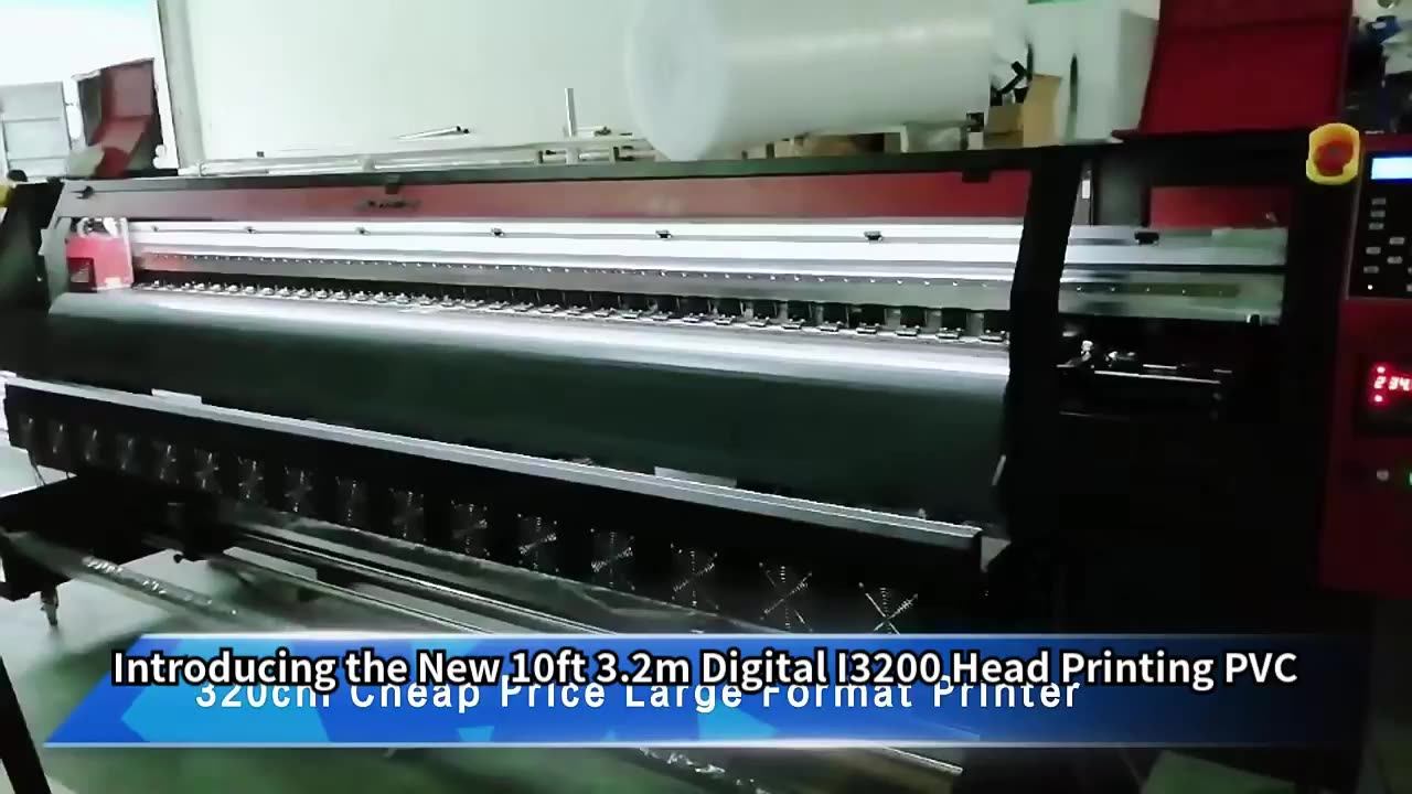 New 3.2m Digital Eco-solvent Printer Double Xp600 Heads Sticker Banner ...