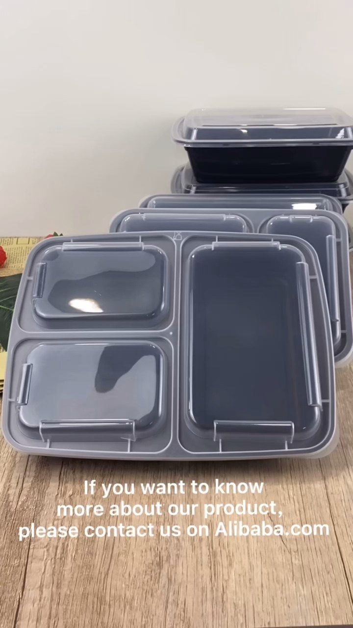 Odm/oem Catering Plastic Office Microwave Safe 2 Compartment Take Away ...