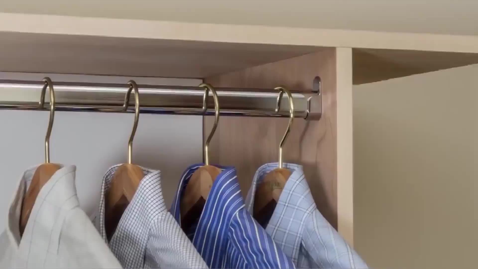 Wardrobe Hanging Rod For Closet Celling Mount Header Bracket Tube ...