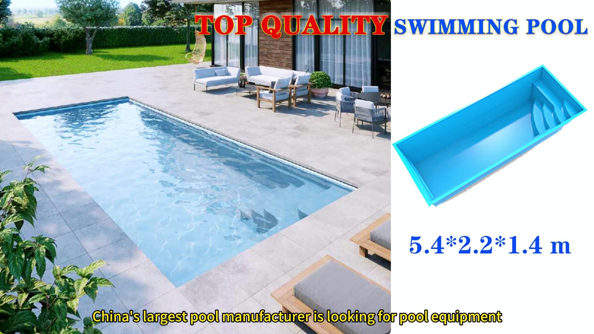Outdoor Cheap Fiberglass Swim Spa Pool 4m 5m Fiber Glass Hotel Garden ...