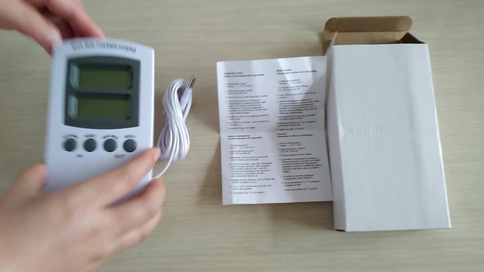 Digital Thermo Hygrometer With Probe Sensor for Indoor and Outdoor Use