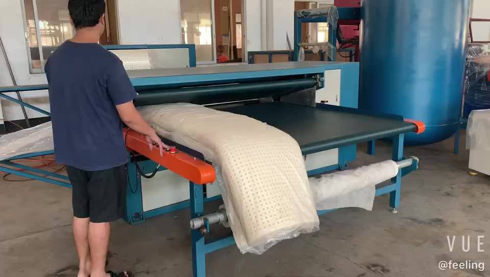 Automatic Compressing Fabric Rolling Machine Latex Mattress Wrapped ...