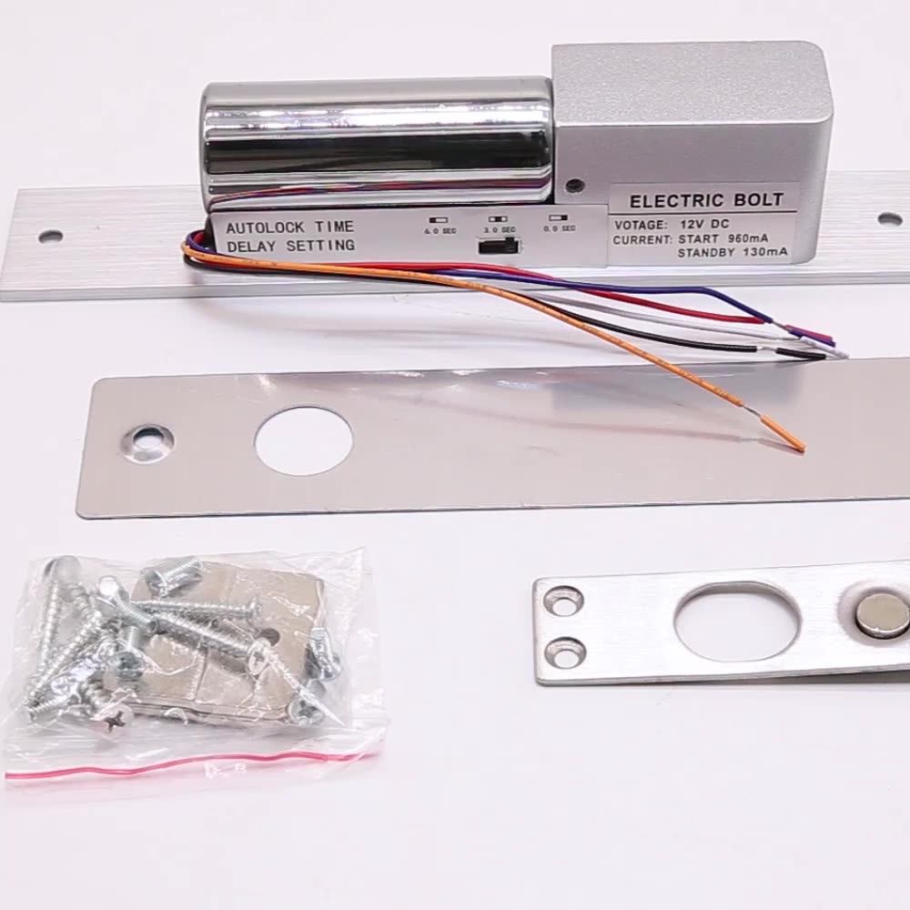 Dc 12v 2 Bolts Narrow Door Electric Dead Bolt Lock/electric Drop Lock ...