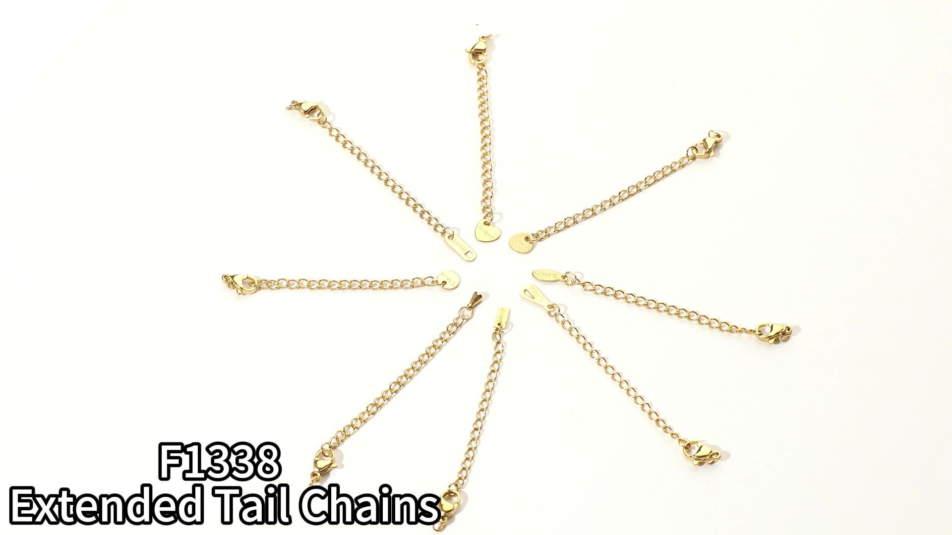 Extension Extended Tail Chains Lobster Clasps Connectors Diy Jewelry ...