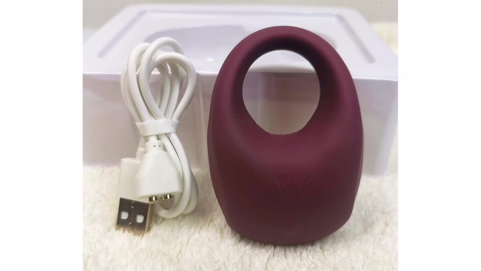 Men's 10 Frequency Vibration Lock Fine Ring Silicone Dual Cock Ring ...