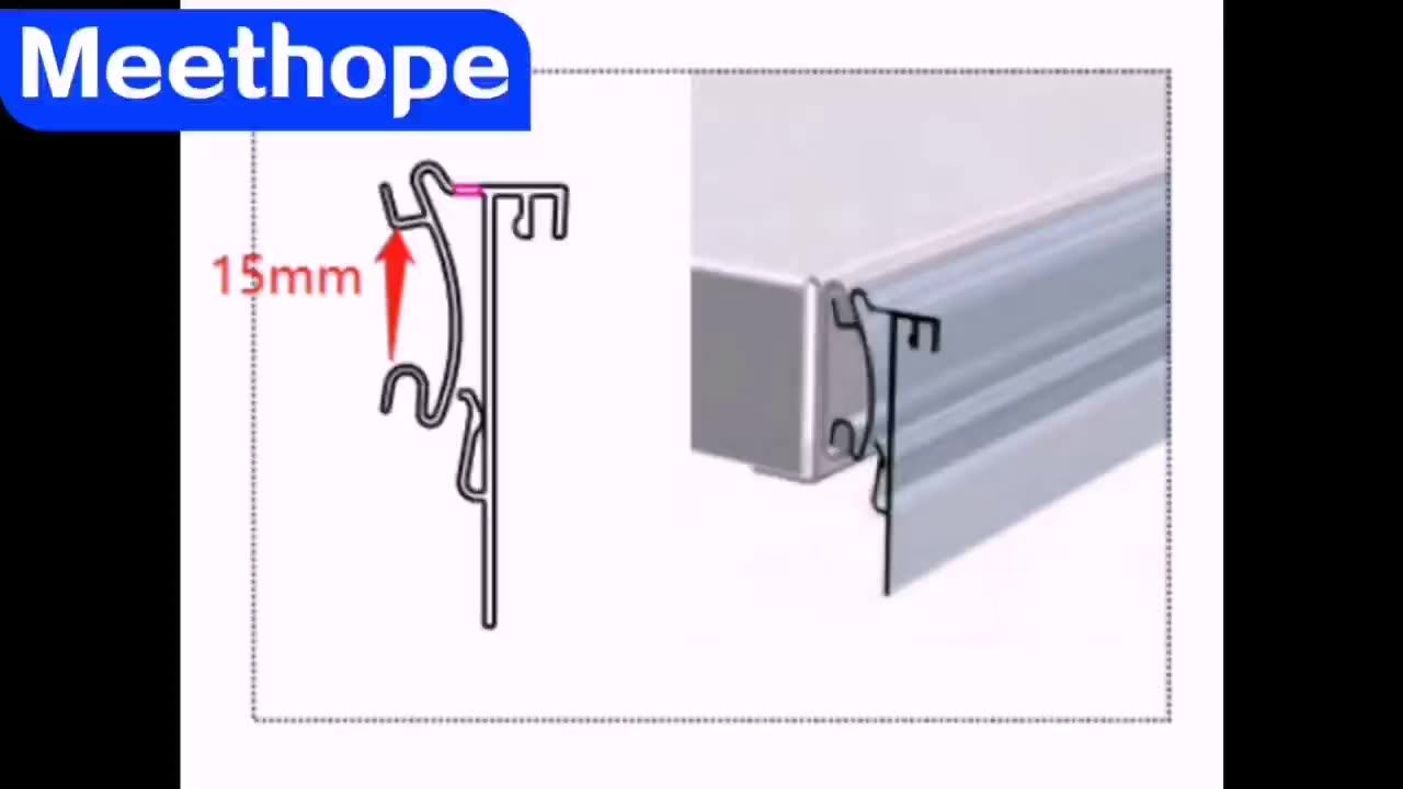 Meethope Display C Channel Shelf Plastic Extrusion Electronic Pvc Esl ...