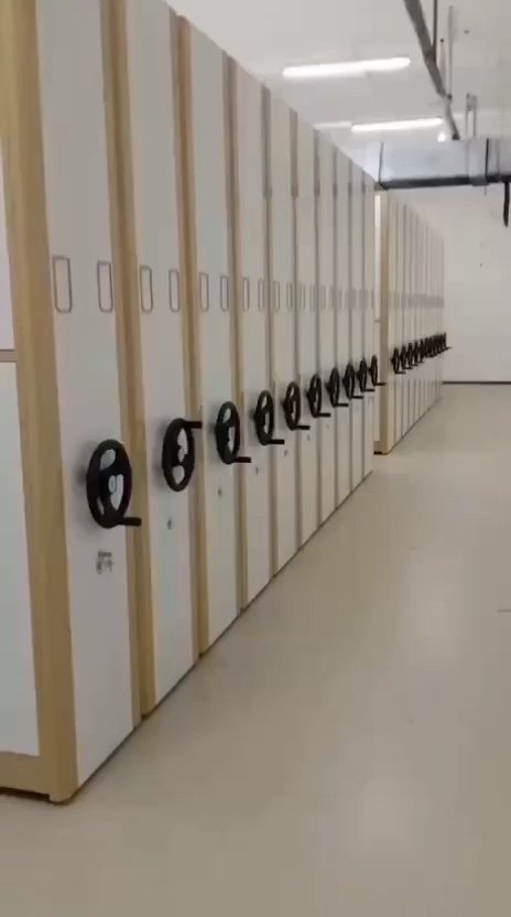 Library Steel Sliding Shelf Archive Cabinet Bulk Filing Storage Cabinet ...