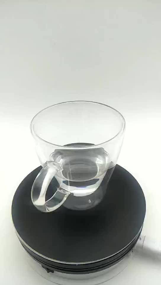 Double Layer Glass Coffee Cups Mugs / Borosilicate Glass Double Wall ...