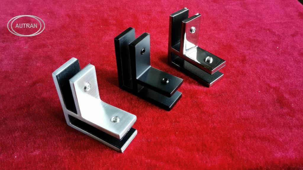 Matte Black Finish Glass To Glass 90 Degree Angle Corner Clamp ...