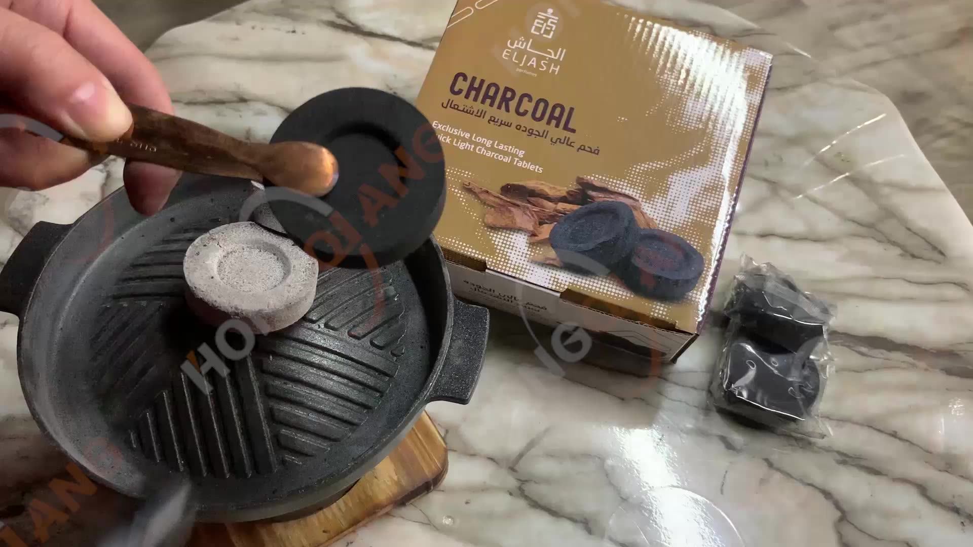 Hongqiang 50mm Instant Light Fruit Wood Incense Burner Charcoal Round ...