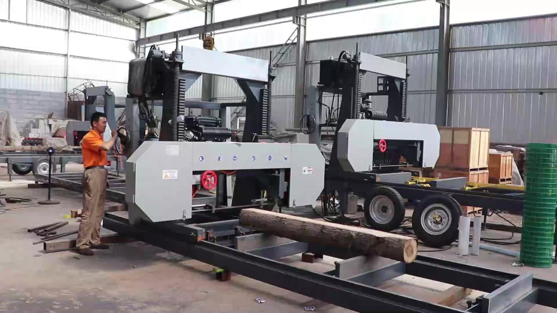 Mj 1600 Large Scale Timber Cutting Portable Bandsaw Mill - Buy ...