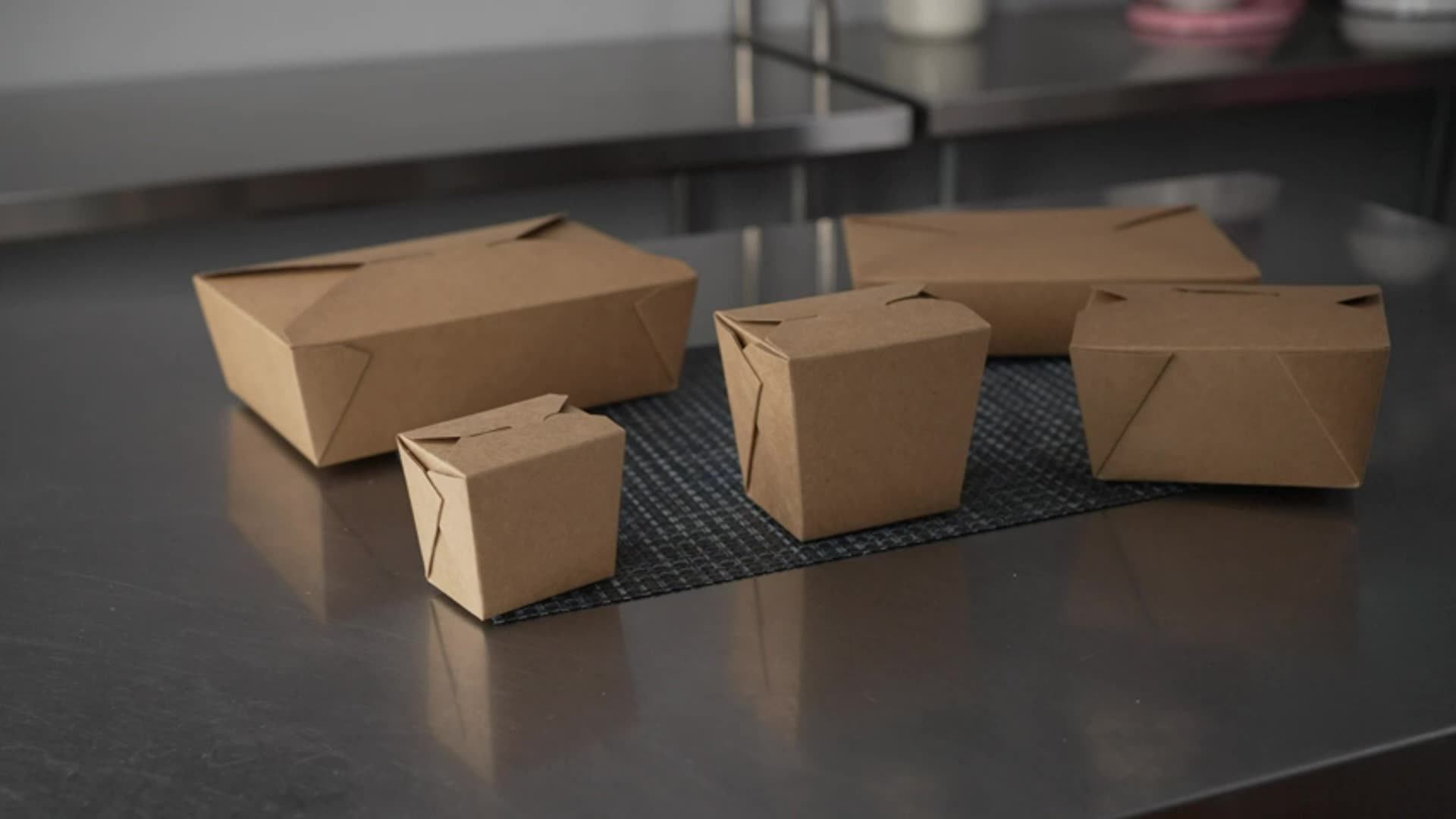 Eco Custom Recyclable Food Grade Greaseproof Kraft Paper Take Out Lunch ...