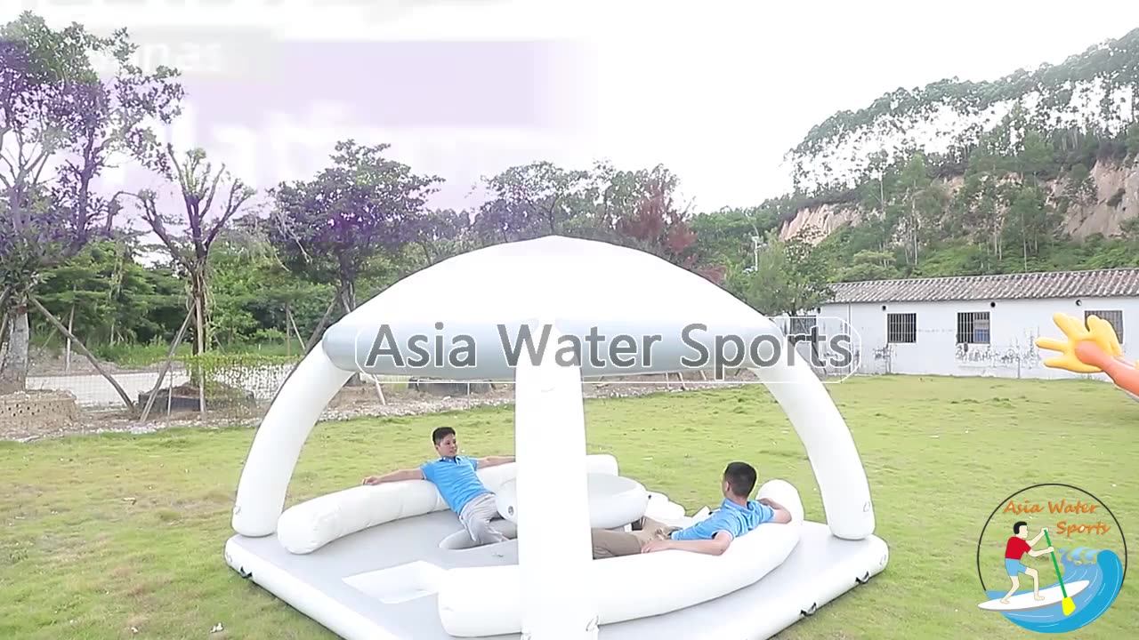 10 Person Inflatable Water Raft Pool Tropical Tahiti Ocean Floating ...