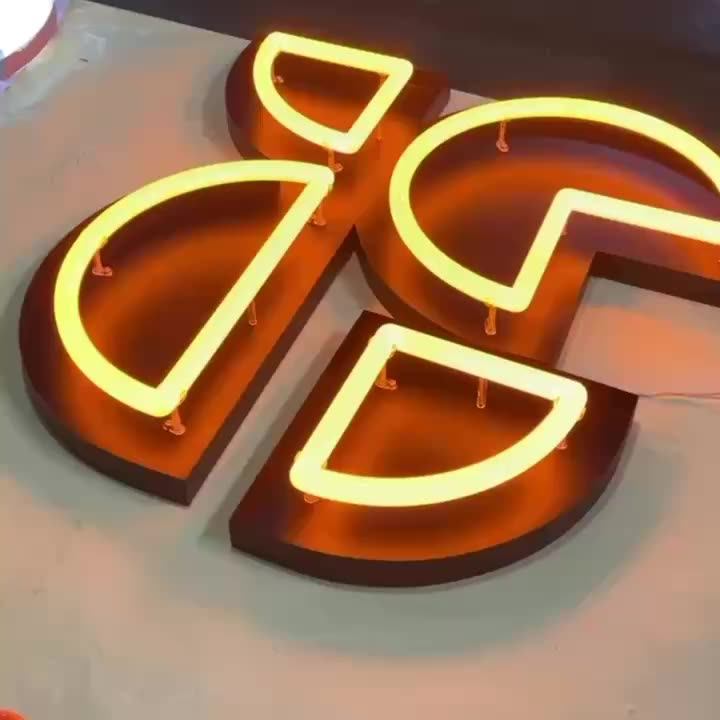 Factory Custom 3d Logo Signage Wall Logo Indoor Office Sign Company Led ...