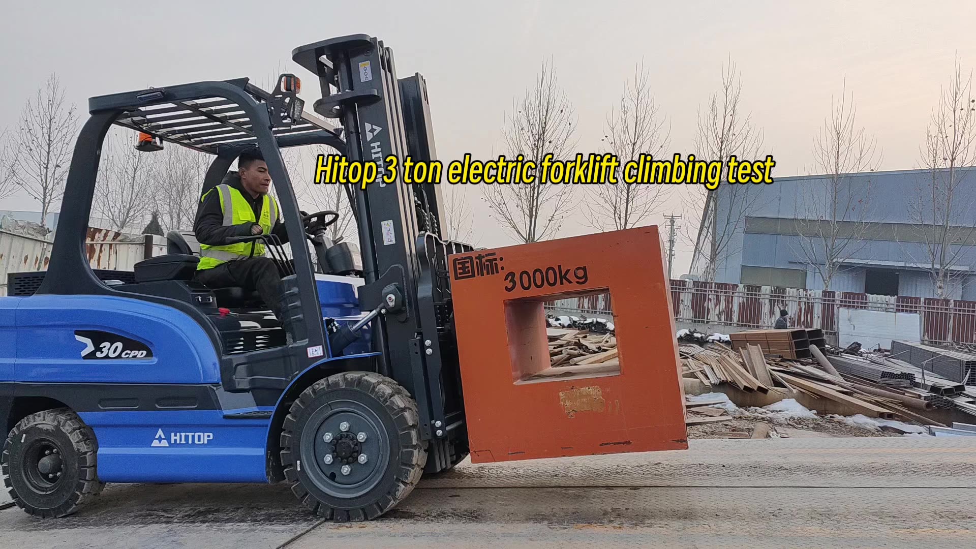 Cpd30 Electric Forklift 3 Ton Li-ion Battery Fork Lift 1.5 Ton 2.5 Ton 3.5 Ton Lithium Forklift ...